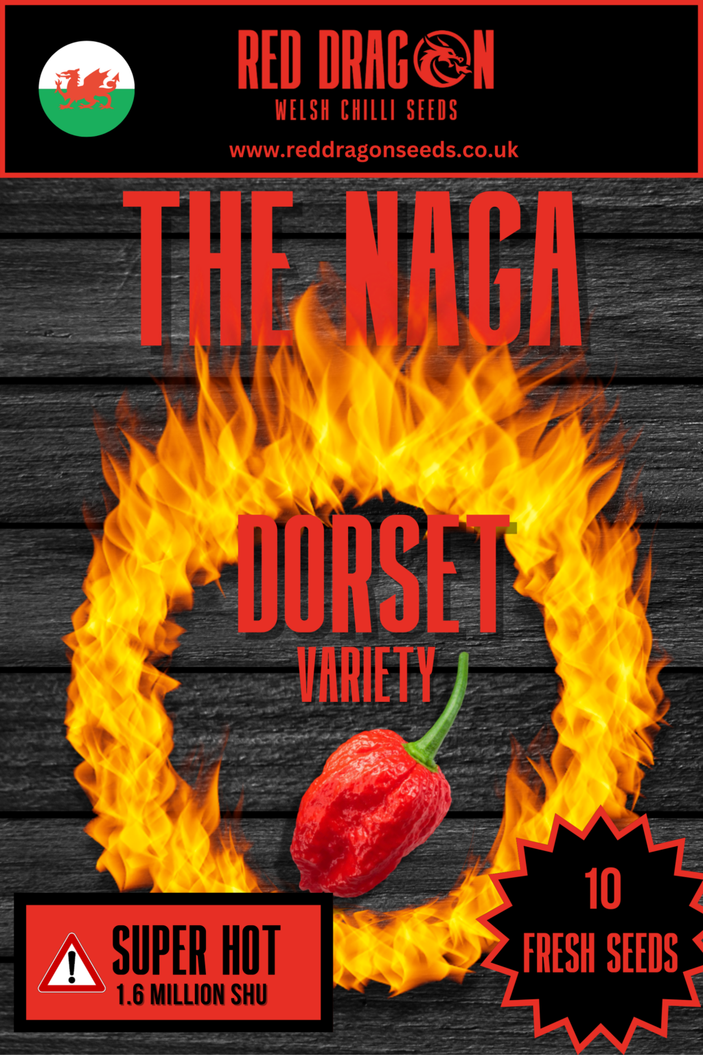 The Naga (Dorset Variety) Chilli Seeds - Red Dragon Seeds