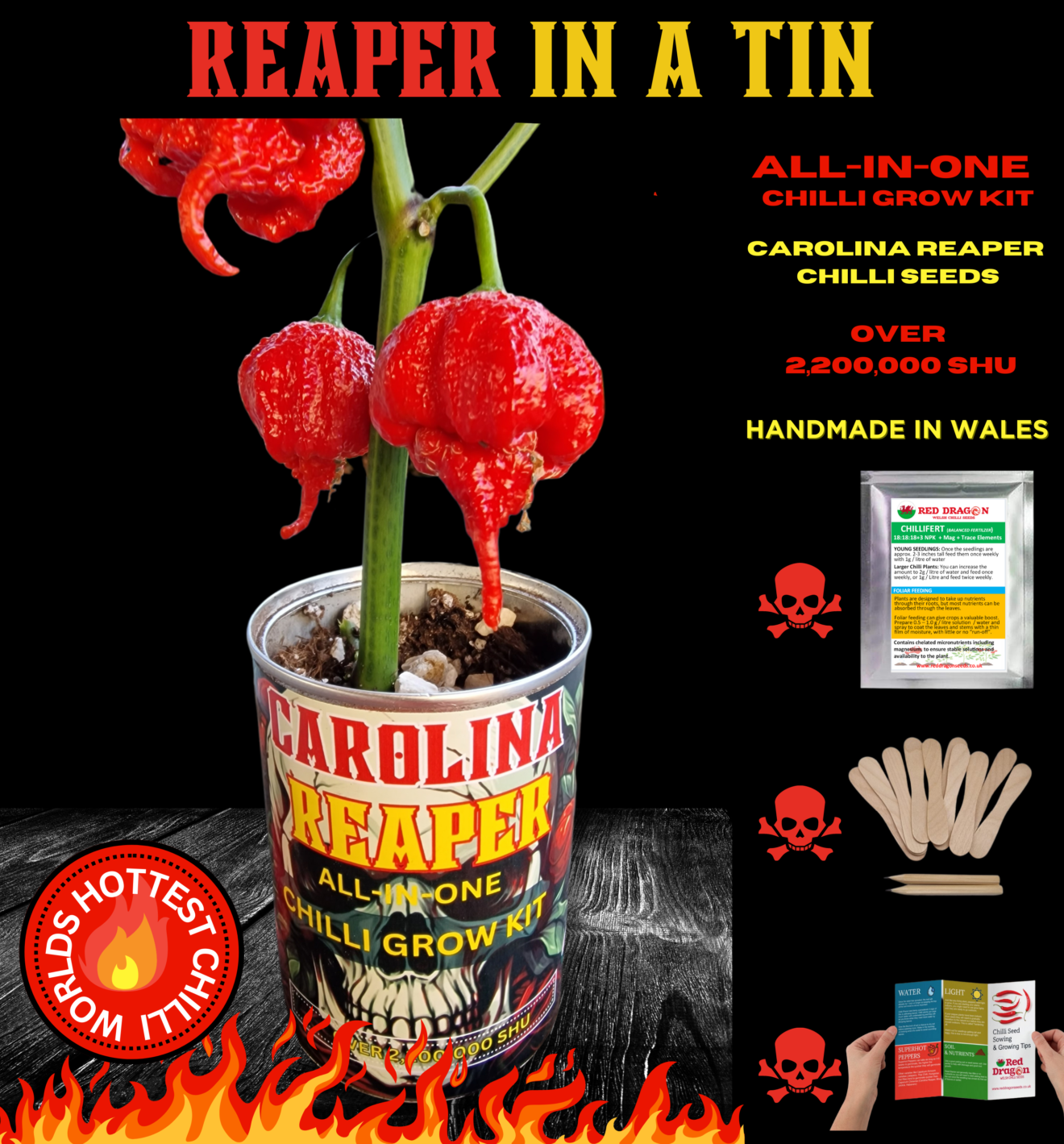Carolina Reaper in a Can - Grow a Reaper in a Tin- Carolina Reaper Grow ...