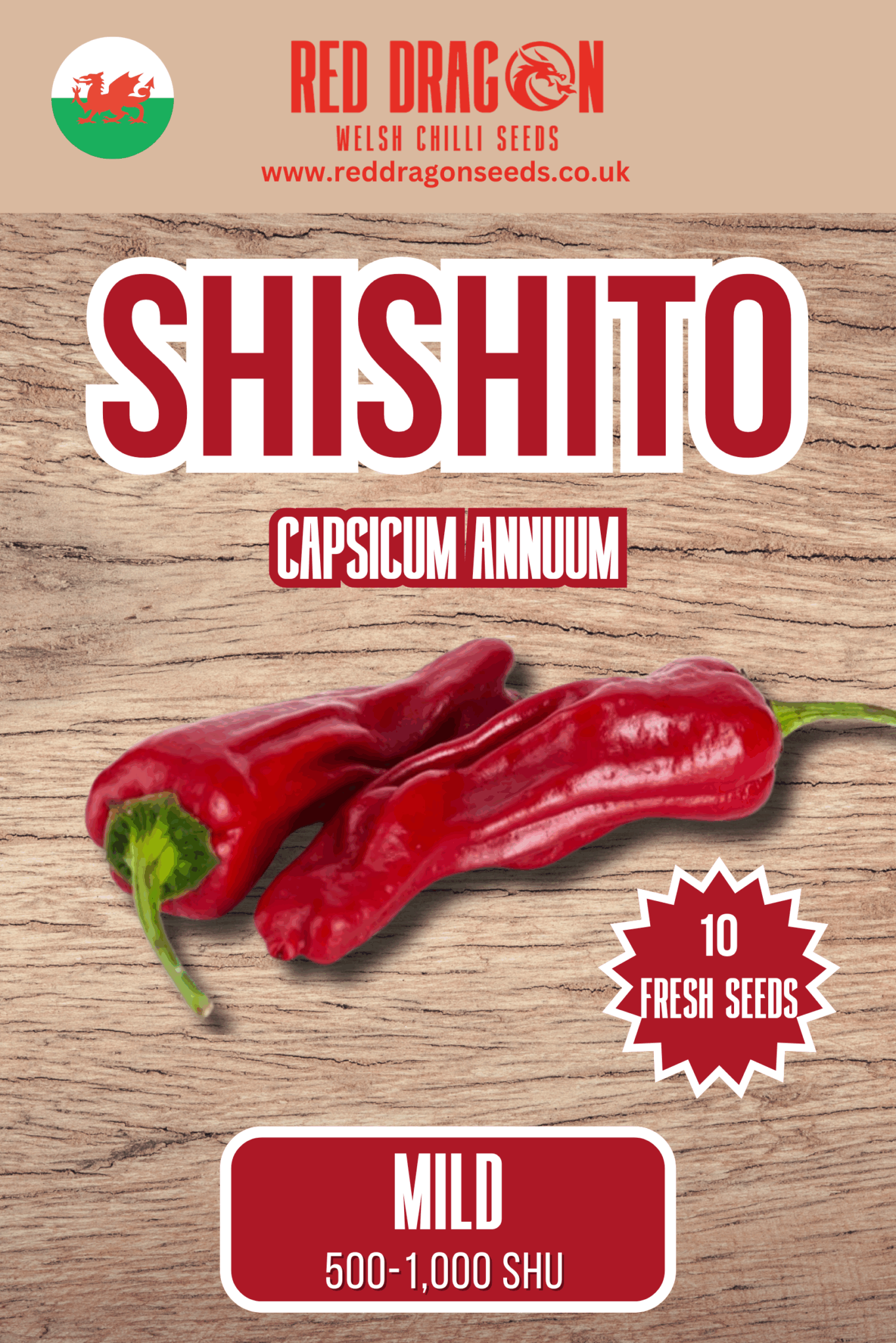 Shishito Chilli Seeds - Shishito Pepper Seeds - Red Dragon Seeds