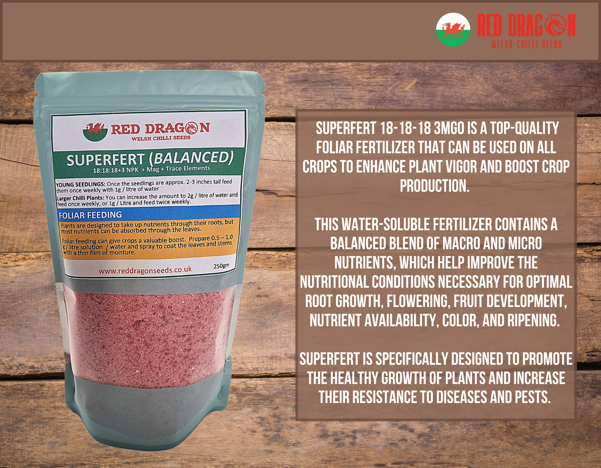 SuperFert Plant Fertiliser - Chilli Fertilizer - Red Dragon Seeds