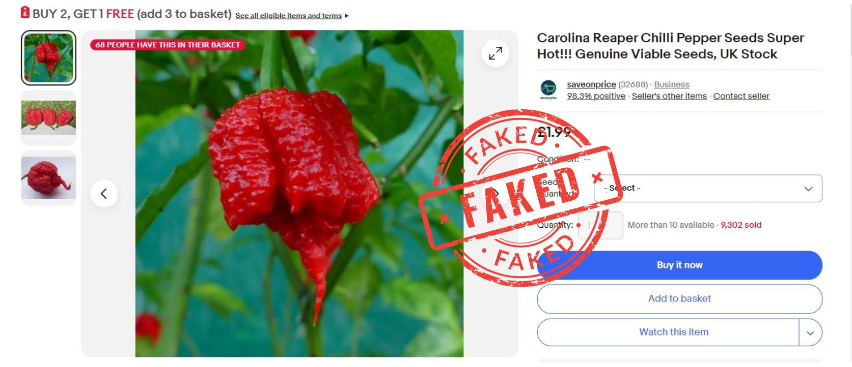Fake Carolina Reaper Seeds on Ebay - Beware of Fake Seeds from Past ...