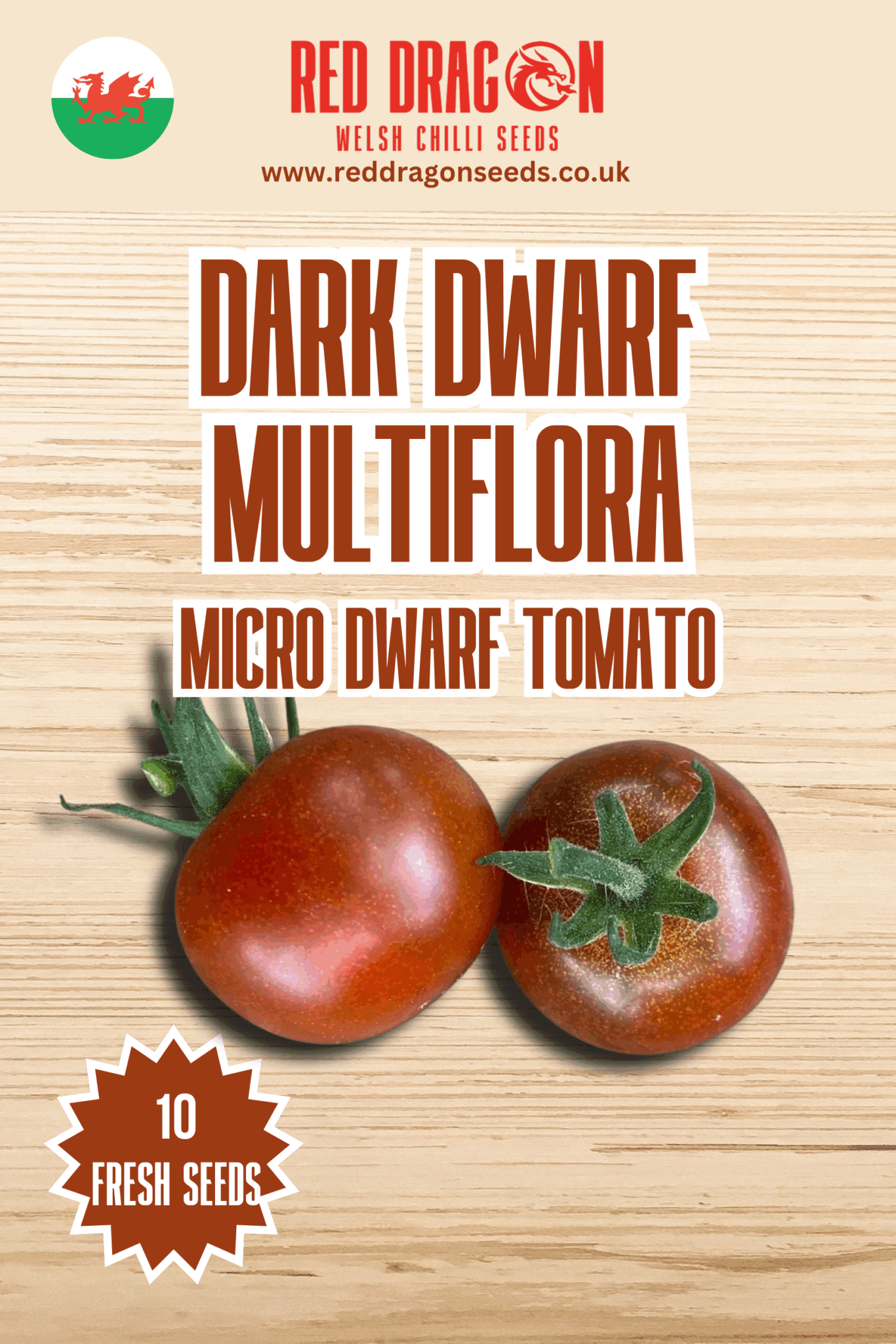 Dark Dwarf Multiflora Micro Dwarf Tomato Seeds - Red Dragon Seeds