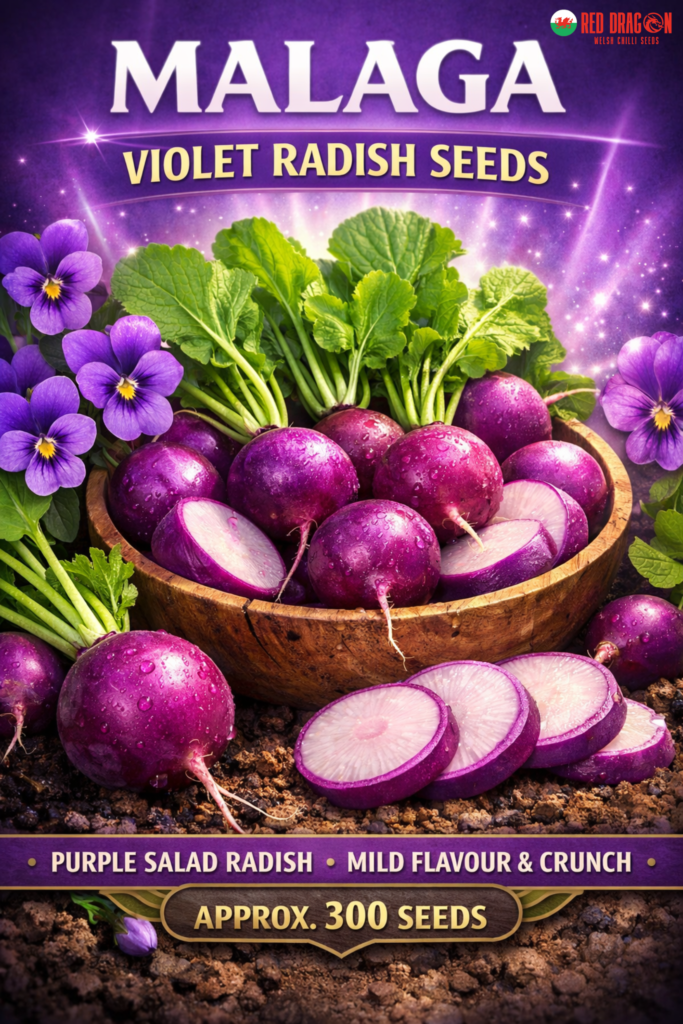 Malaga Violet Radish Seeds - Striking purple radish with crisp texture ...